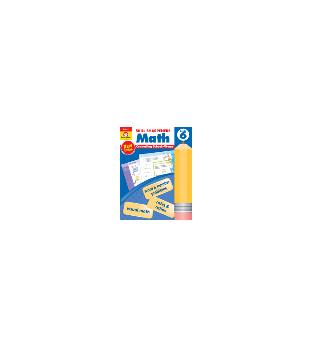 Skill Sharpeners Math Grade 6 Activity Book Evan Moor EMC8256